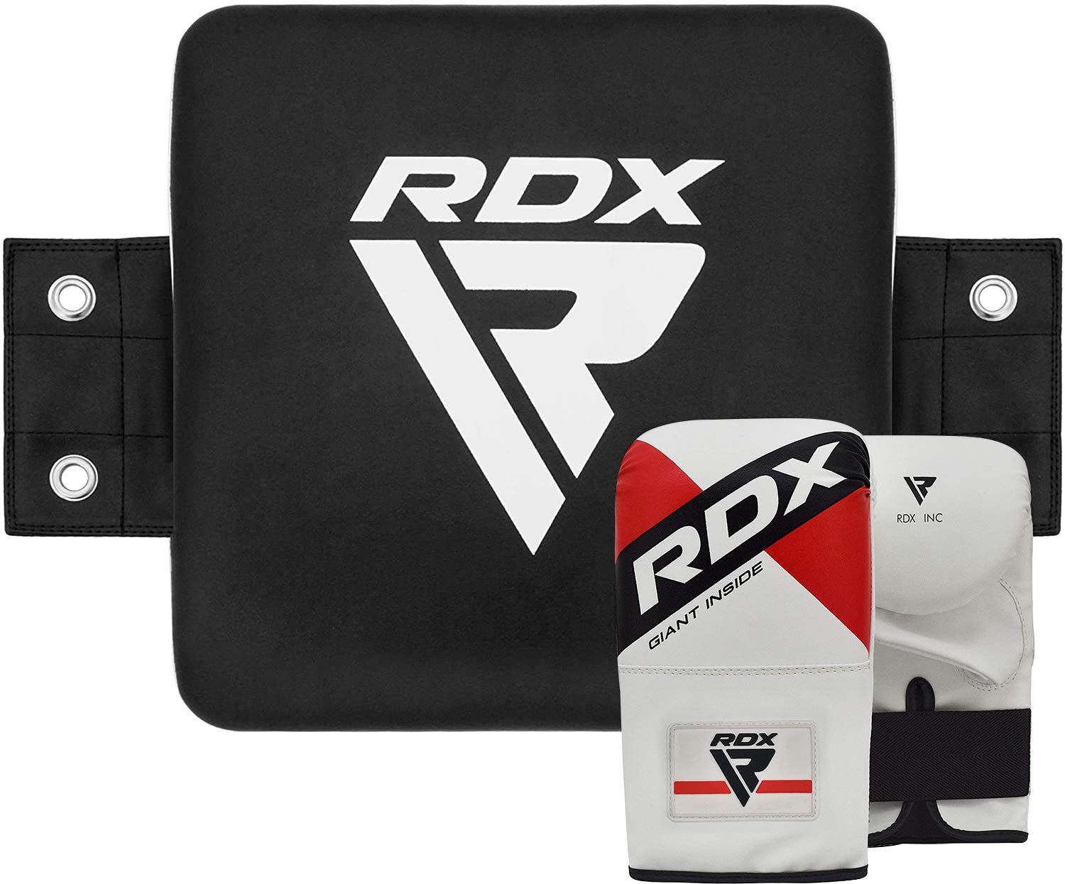 RDX Boxing Wall Pad with Punching Gloves | Maya Hide Leather Focus Target Kicking Pad | Great for MMA, Muay Thai, Kickboxing, Martial Arts, Karate, Taekwondo Training