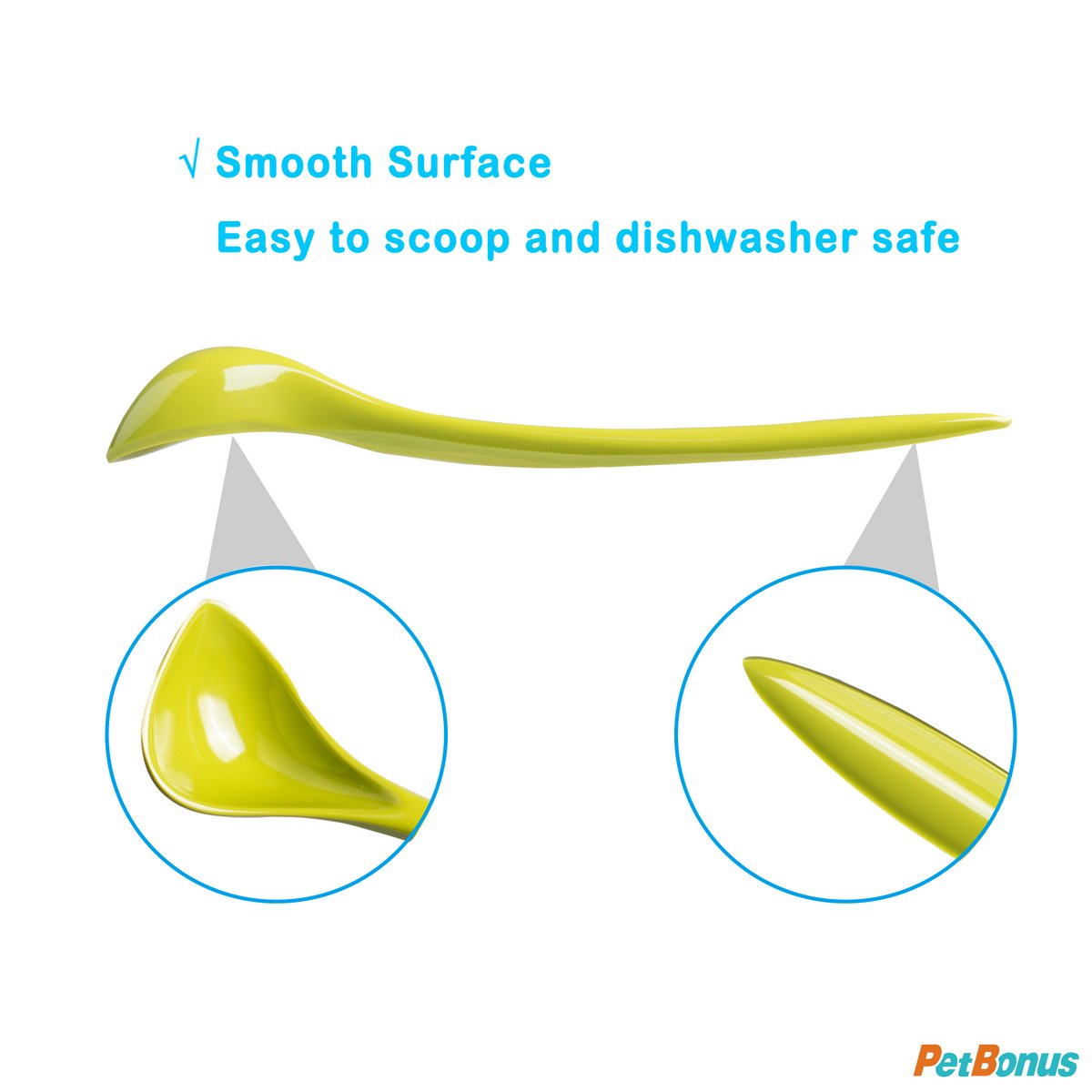 PetBonus 3-Pack Pet Food Can Spoon,Dog Cat Food Spoons, Long Handle Special Curved Design for Dog Cat Food Can Spoons