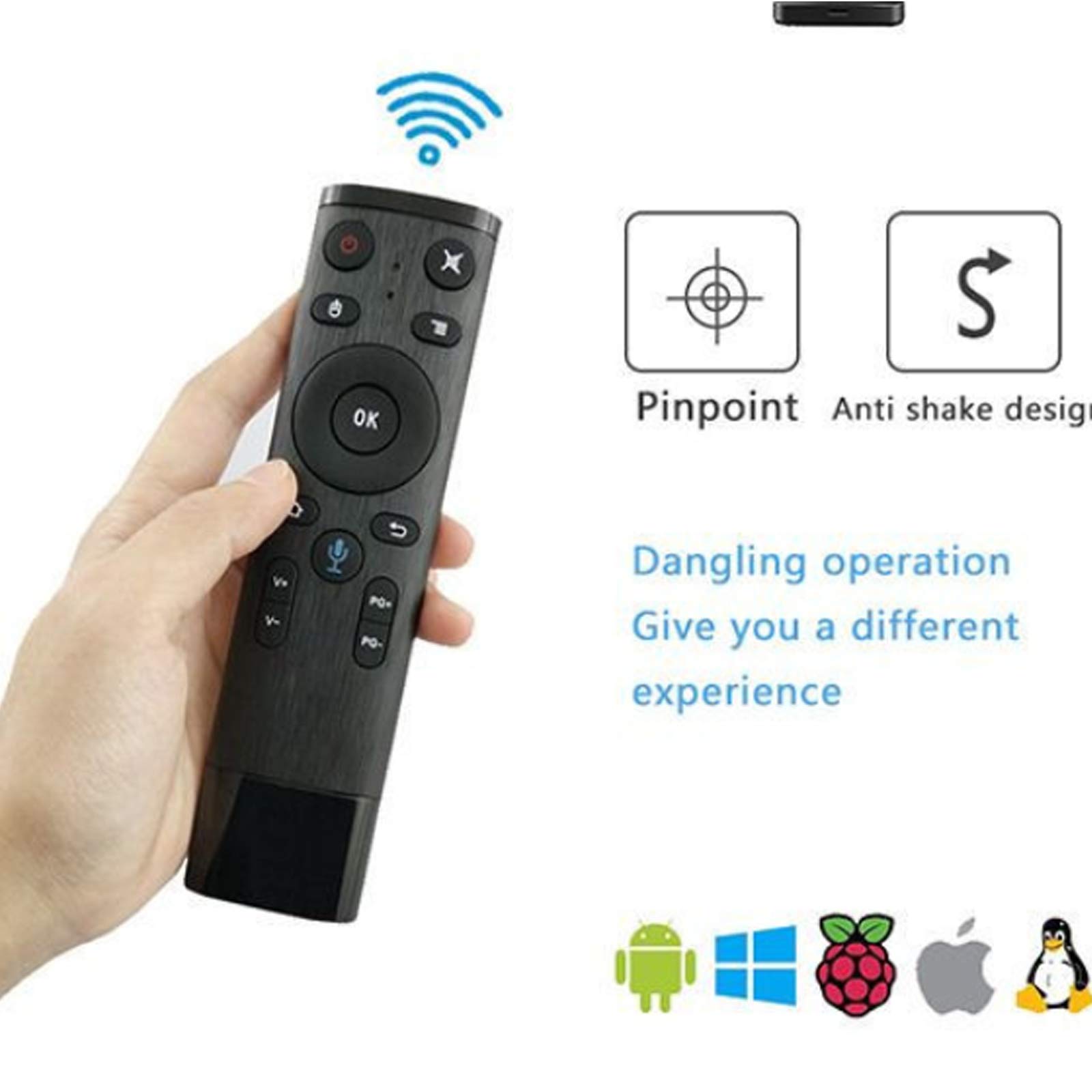 ROSEBEAR 2.4GHz Smart Voice Remote Controller, Smart Voice Remote Controller for Nvidia Shield Android TV Box Smart TV PC