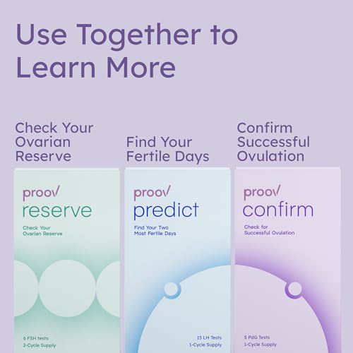 Proov PdG - Progesterone Metabolite – Test | Only FDA Cleared Test to Confirm Successful Ovulation at Home | 1 Cycle Pack | Works Great with Ovulation Tests | 5 PdG Test Strips