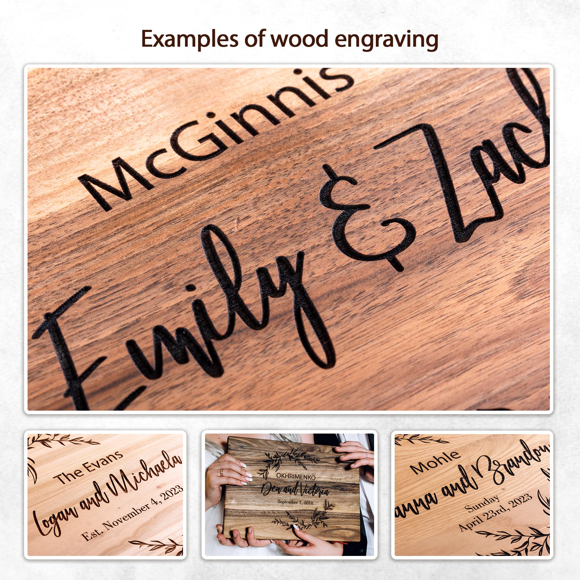Walnut Custom Family Olive Tree Personalized Engraved Cutting Board Wedding Gift, Anniversary Gifts, Housewarming Gift Birthday Corporate