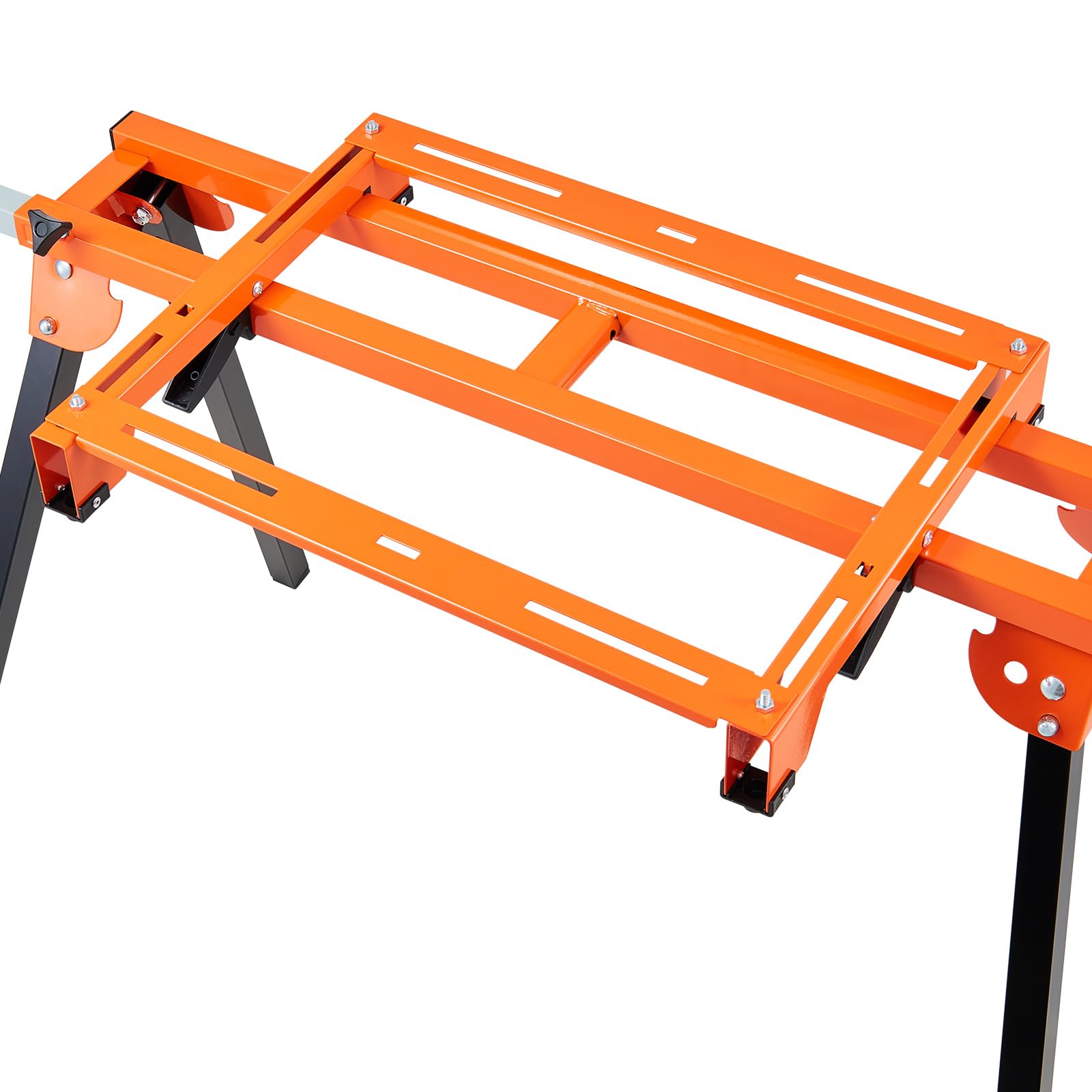 VEVOR Miter Saw Stand, 79in Collapsible Rolling Miter Saw Stand with One-piece Mounting Brackets Clamps Rollers, Heavy Duty Folding Miter Saw Stand with Sliding Rail, 330lbs Load Capacity
