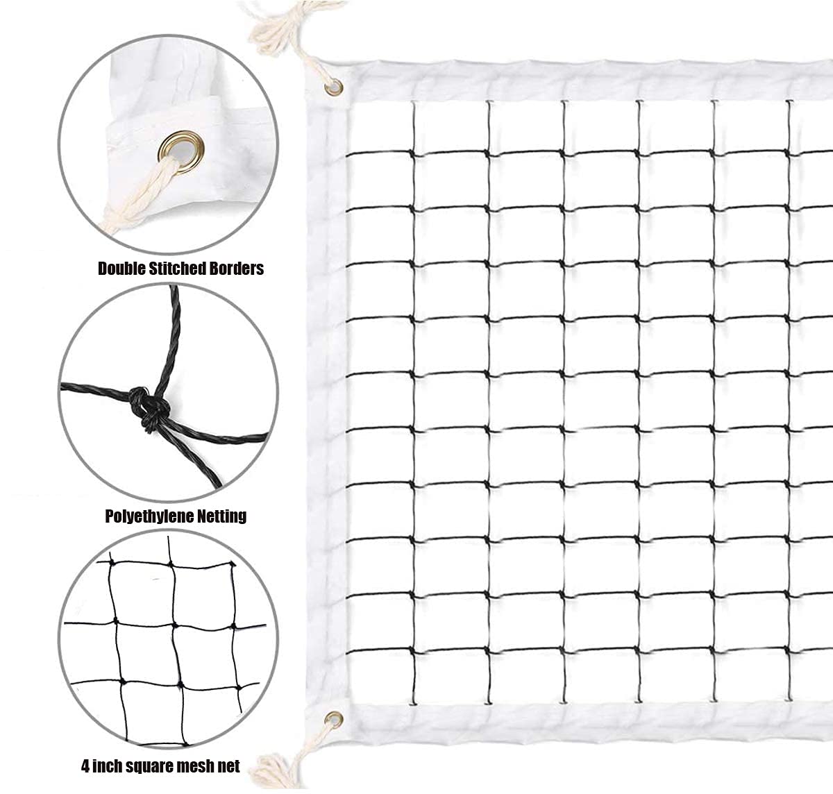 SplendoRoute Professional Volleyball Net 32x3FT Portable Volleyball Net for Backyard Pool Schoolyard Beach
