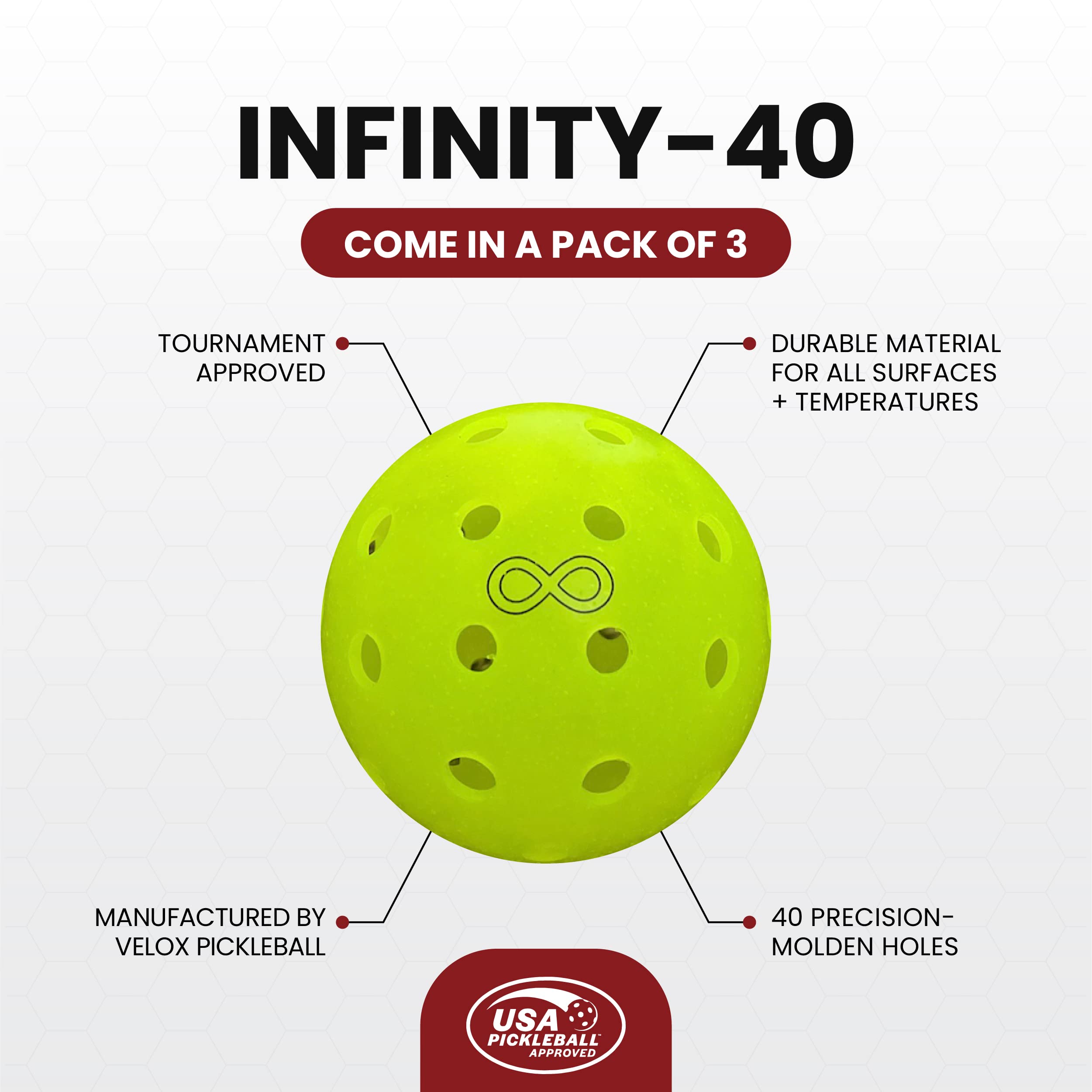 VELOX | Elite Strike Pickleball Paddle Set | 3 Balls and 2 Paddles USA Pickleball Approved | Graphite and Fiberglass Construction