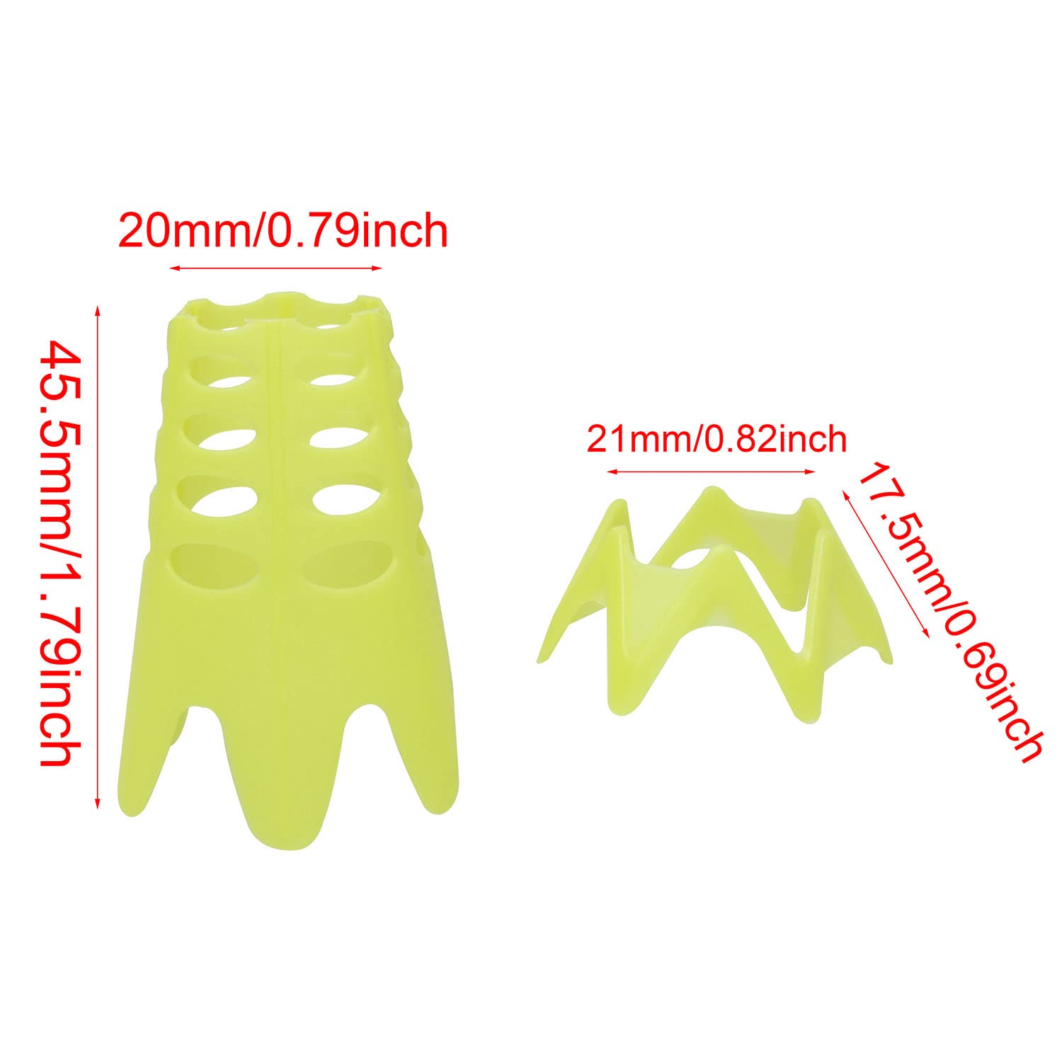 ZRM&E 18pcs Golf Mat Tees Yellow Plastic Golf Simulator Tees for Winter Turf and Driving Range Home Training Golf Tees (12 x High Size + 6 x Short Size)