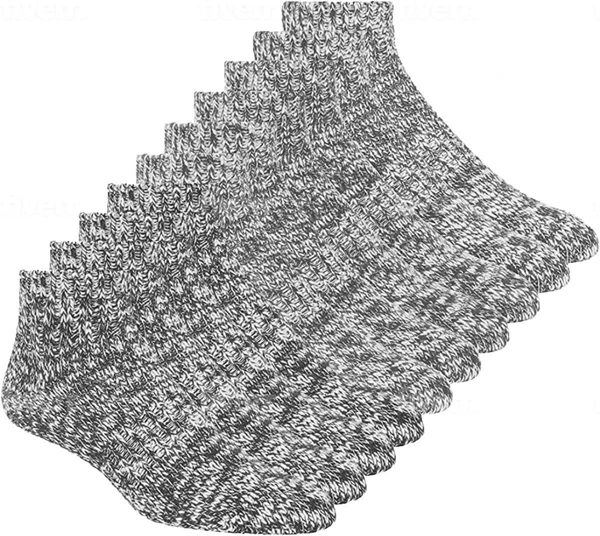 Weatherproof Legwear Women's Ankle Boot Socks Soft Cotton Knitted Blend Size 5-9.5 (Black)