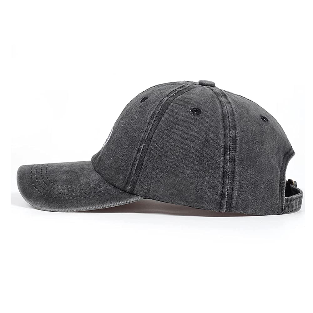 Unisex Faith Over Fear Embroidered Baseball Hat Low Profile Washed Distressed Vintage Baseball Cap Adjustable Dad Hat (Navy 1)