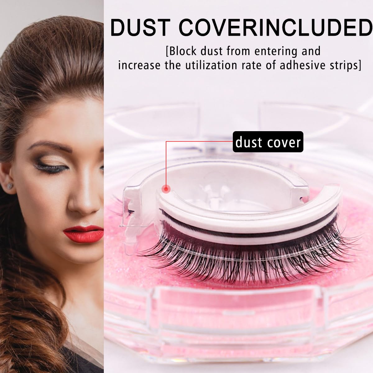 Self Adhesive Eyelashes - 3 Pairs Reusable False Eyelashes Non-Slip Waterproof Fake Eyelashes Natural Look,No Glue Eyelashes 3 Different Types Natural Look