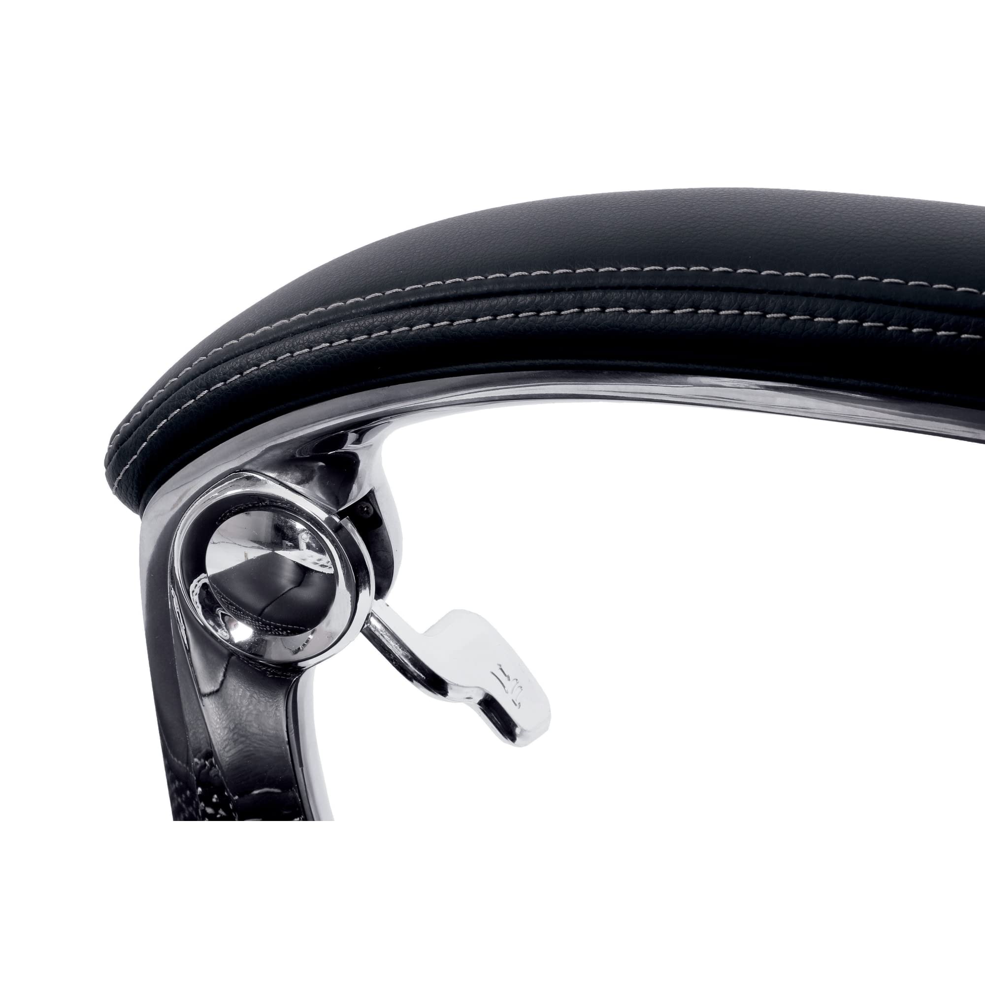 Serta® iComfort i5000 Ergonomic Bonded Leather Mid-Back Manager's Chair, Onyx Black/Silver