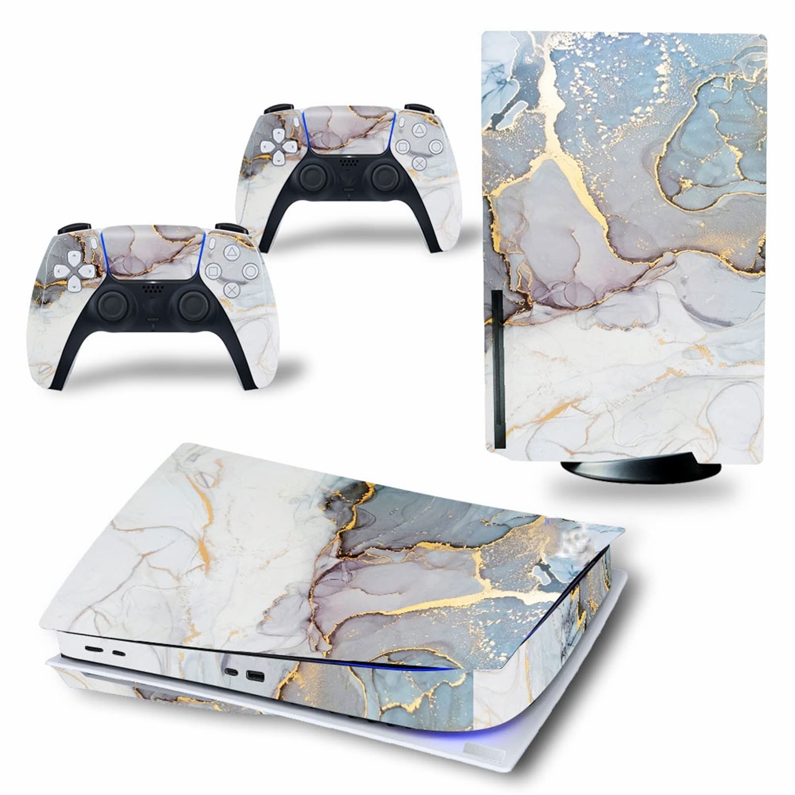 WREXIL LEEWEE for PS5 Skin Disc Edition & Digital Edition Console and Controller Vinyl Cover Skins Wraps Scratch Resistant, Compatible 70845 No Foaming (Size : Disc Version)