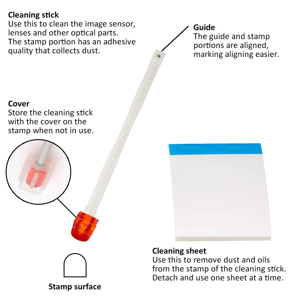 Pentax Sensor Cleaning Kit O-Ick1: Professional Sensor(Ccd/CMOS) Cleaning for Digital Slr Cameras, Mirrorless Cameras and Lenses Easy to Use with Urethane Resin Stick and Cleaning Sheets Made in JAPAN