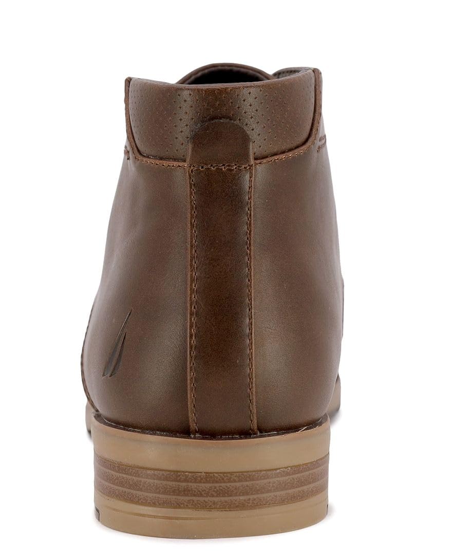 Nautica Men's Chukka Boot: Dress Casual Lace-Up Ankle Shoe Oxfords & Desert Boots-Largo-Brown Size-10