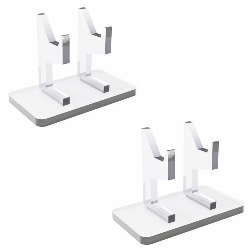Transparent Acrylic Universal Controller Stand Gaming Gamepad Accessories with Crystal Texture Perfect Display and Organization Gaming Controller Holder for Storage, Organization & Display(2 Packs)