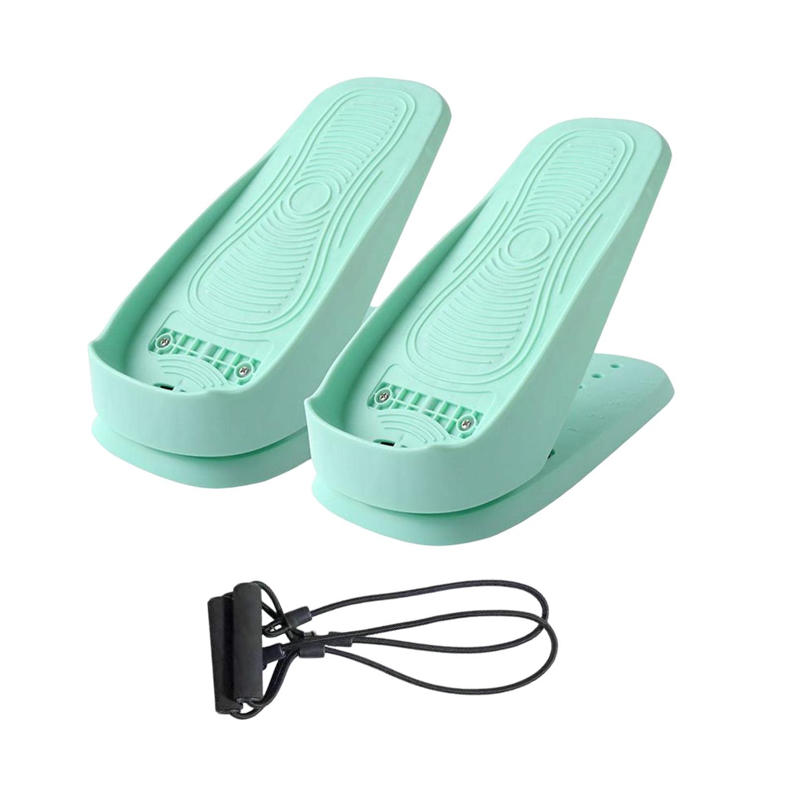 Tachiuwa Mini Stepper Stair Slant Board Foot Calf Stretcher with Resistance Band Foot Pedal for Exercise Workout, Green