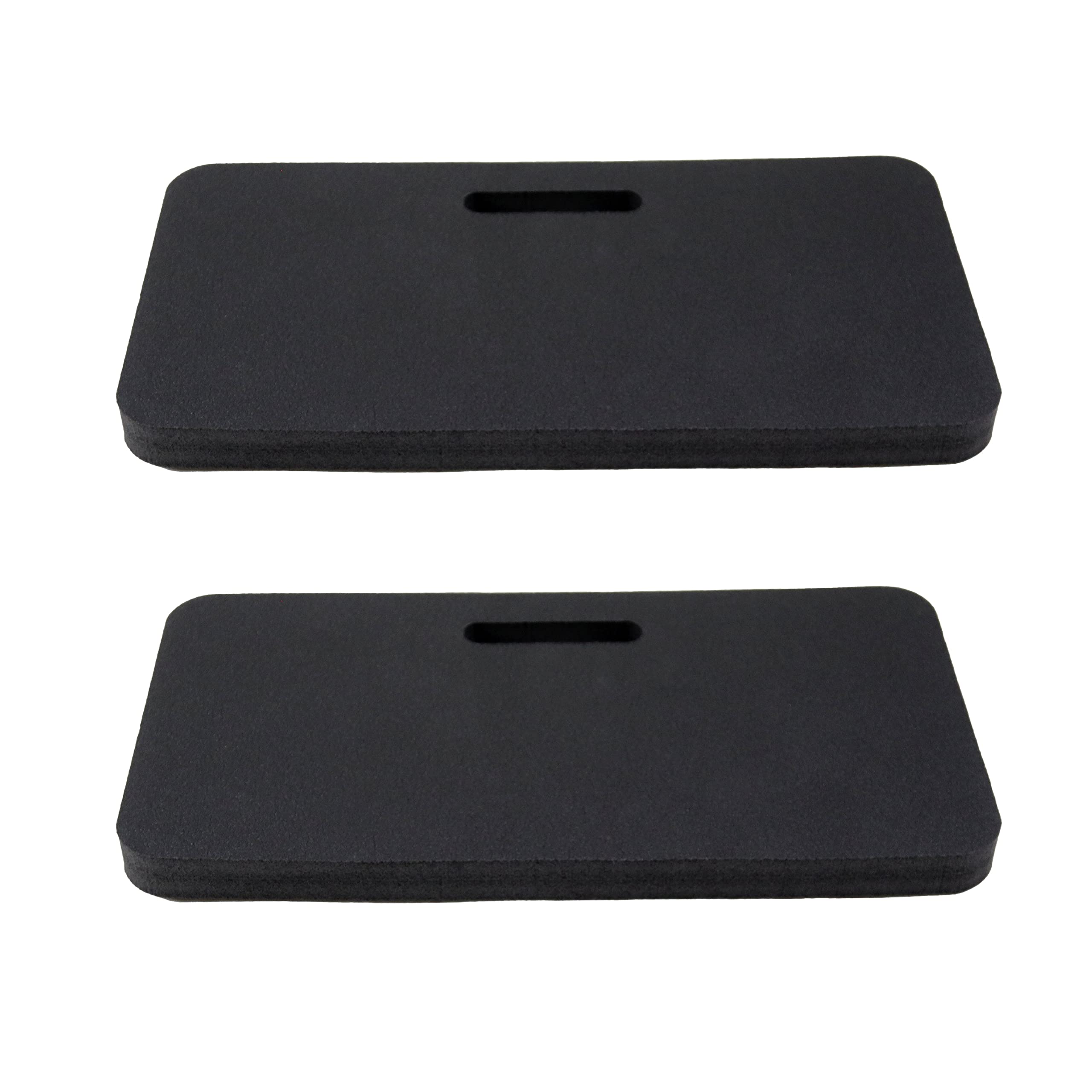 Polar Whale 2 Portable Knee Cushions for Home Garden Work Automotive Workshop and More Durable Thick Comfortable High Density Waterproof Black Foam 16 x 8 Inches Kneeling Pad