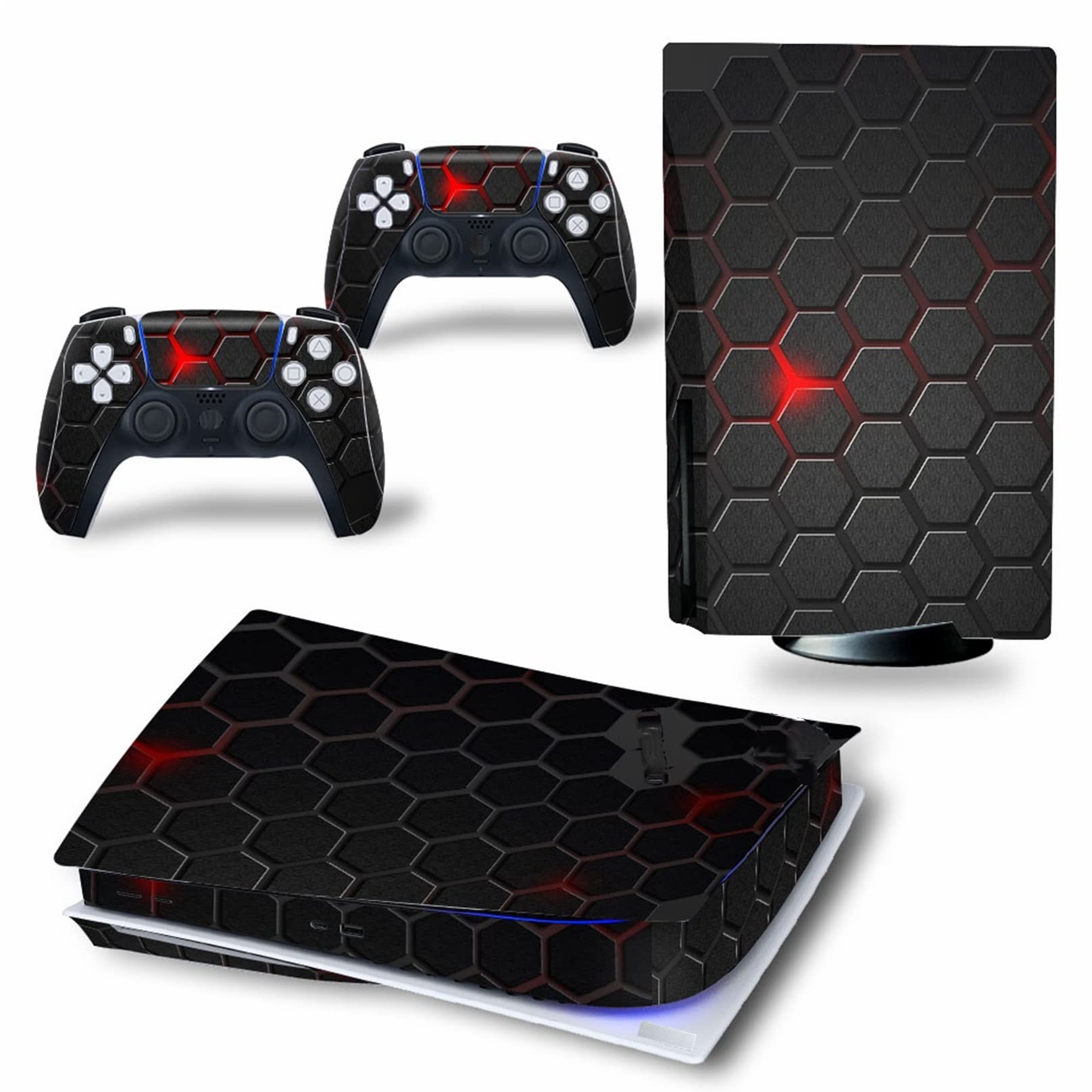 WREXIL LEEWEE for PS5 Skin Disc Edition & Digital Edition Console and Controller Vinyl Cover Skins Wraps Scratch Resistant, Compatible 272676 No Foaming (Size : Digital Edition)