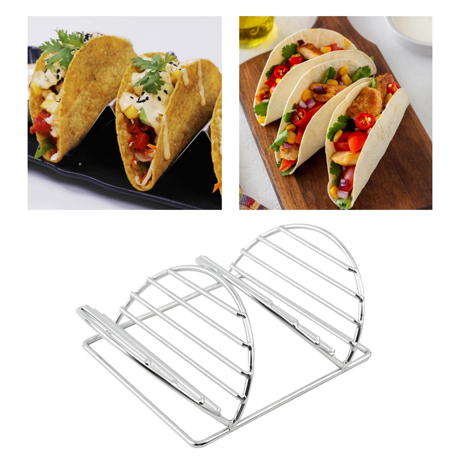 SM SunniMix Taco Holder Oven Burritos Fits Air Fryers Taco Rack for Party Picnic, Holds 2