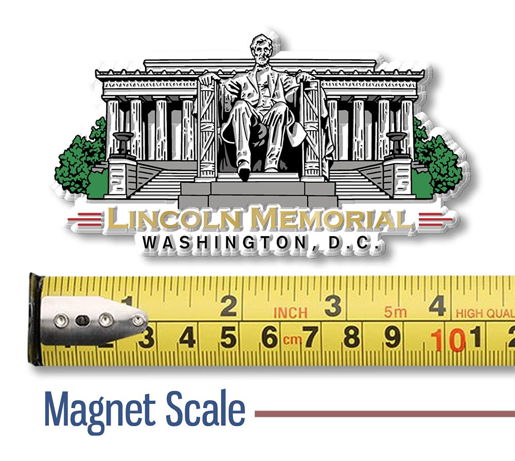 Washington DC Monument Magnet Set of 6 by Classic Magnets, Collectible Souvenirs Made in The USA