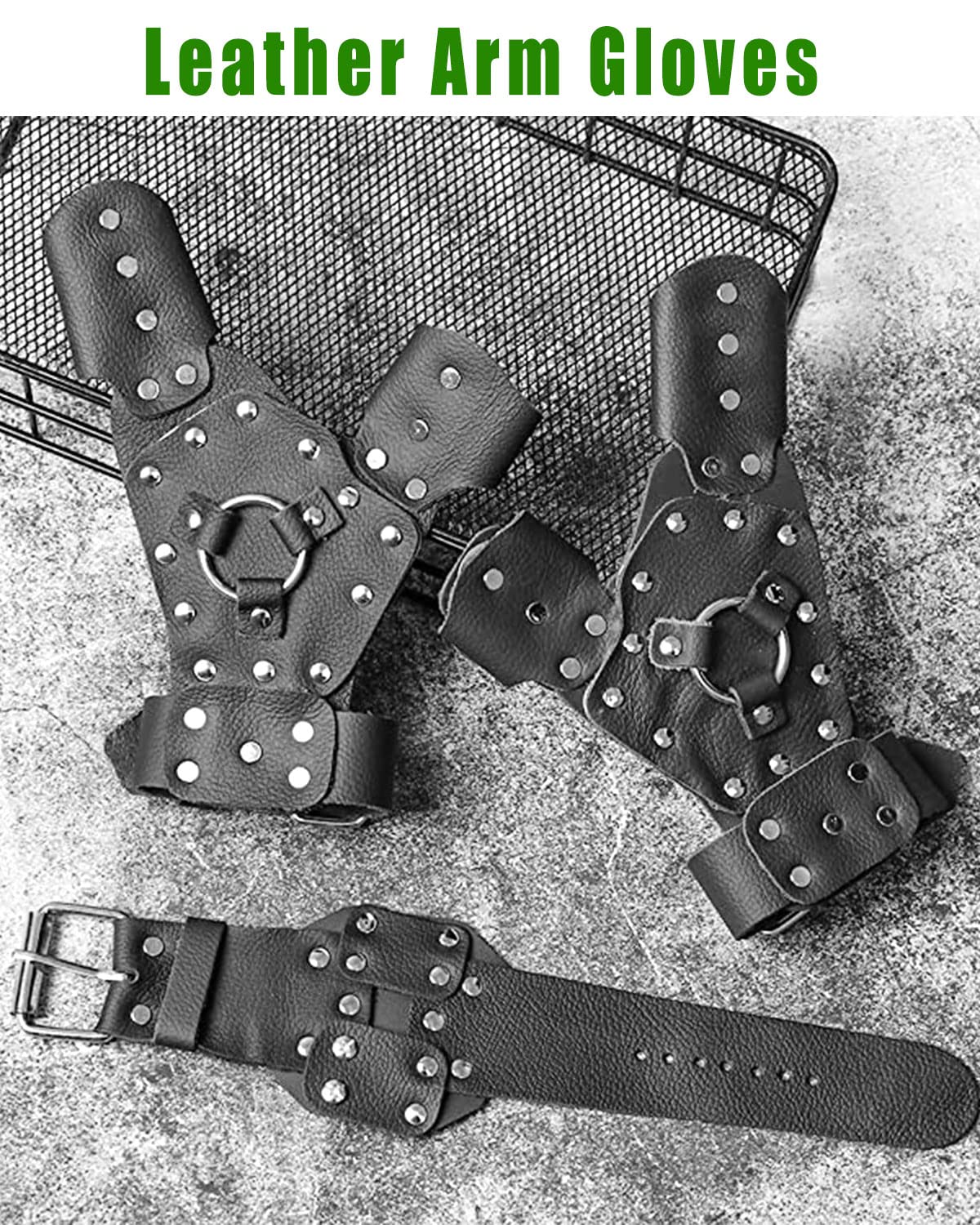 ZYW Protective Leather Bracelets, Durable arm guard tactical gloves, Archery Bow, Slingshot, Hand, Catapult, Protective Gloves, Outdoor Shooting, XX-Large