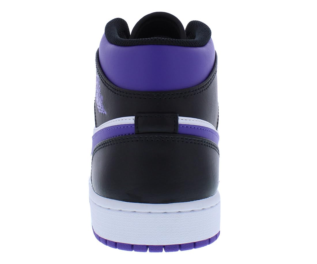 Nike Men's Air Jordan 1 Mid Sneaker, Black/Dark Iris-white, 10.5