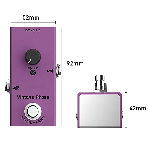 ZYZMH NEP-06 Vintage Phase Guitar Effect Pedal Mini Single Pedal for Electric Guitars Simple One-Knob Operation