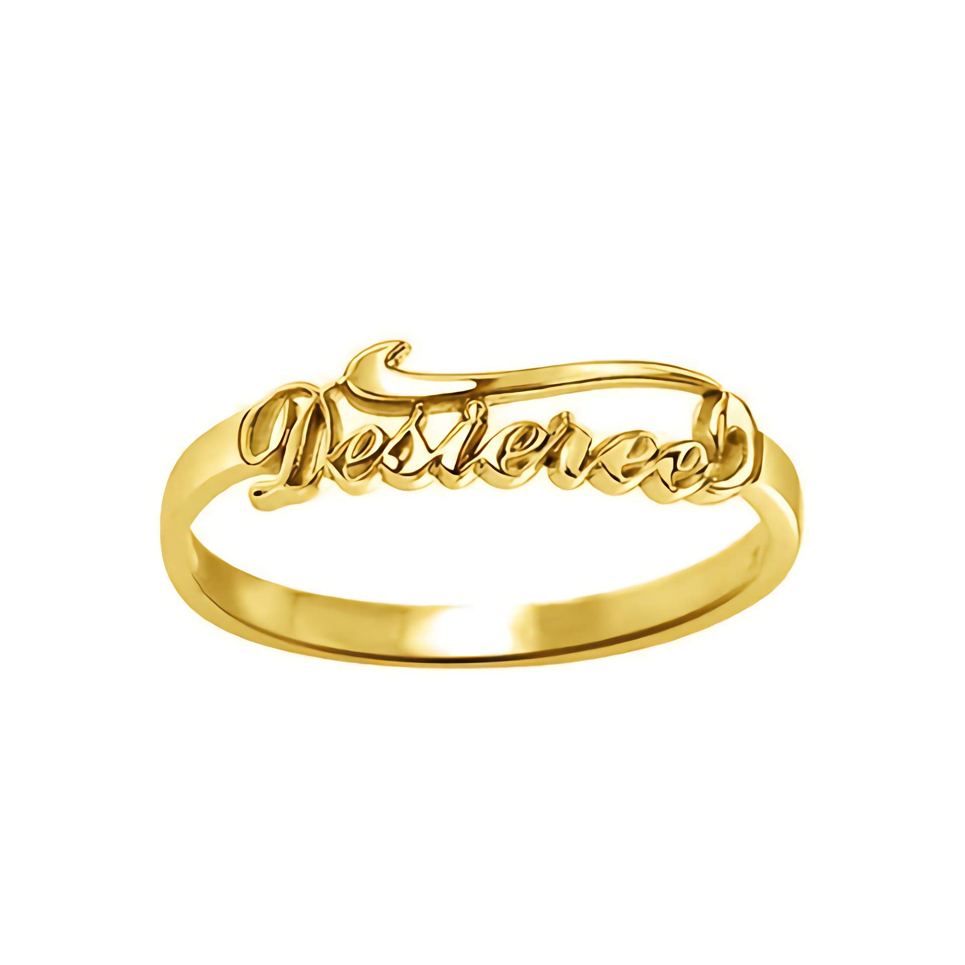 PELOVNY Personalized Name Ring Customized Letter Promise Rings Custom Wedding Engagement Friendship Jewelry Gift for Women Men Couples