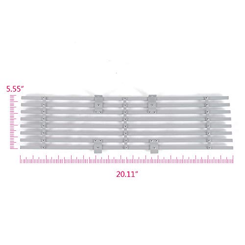 PIT66 Metal Bumper Lower Grill Billet Grille Insert, Compatible with Ford 2009-2014 F150 F-150 Pikcup Coated 8x6 Horizontal