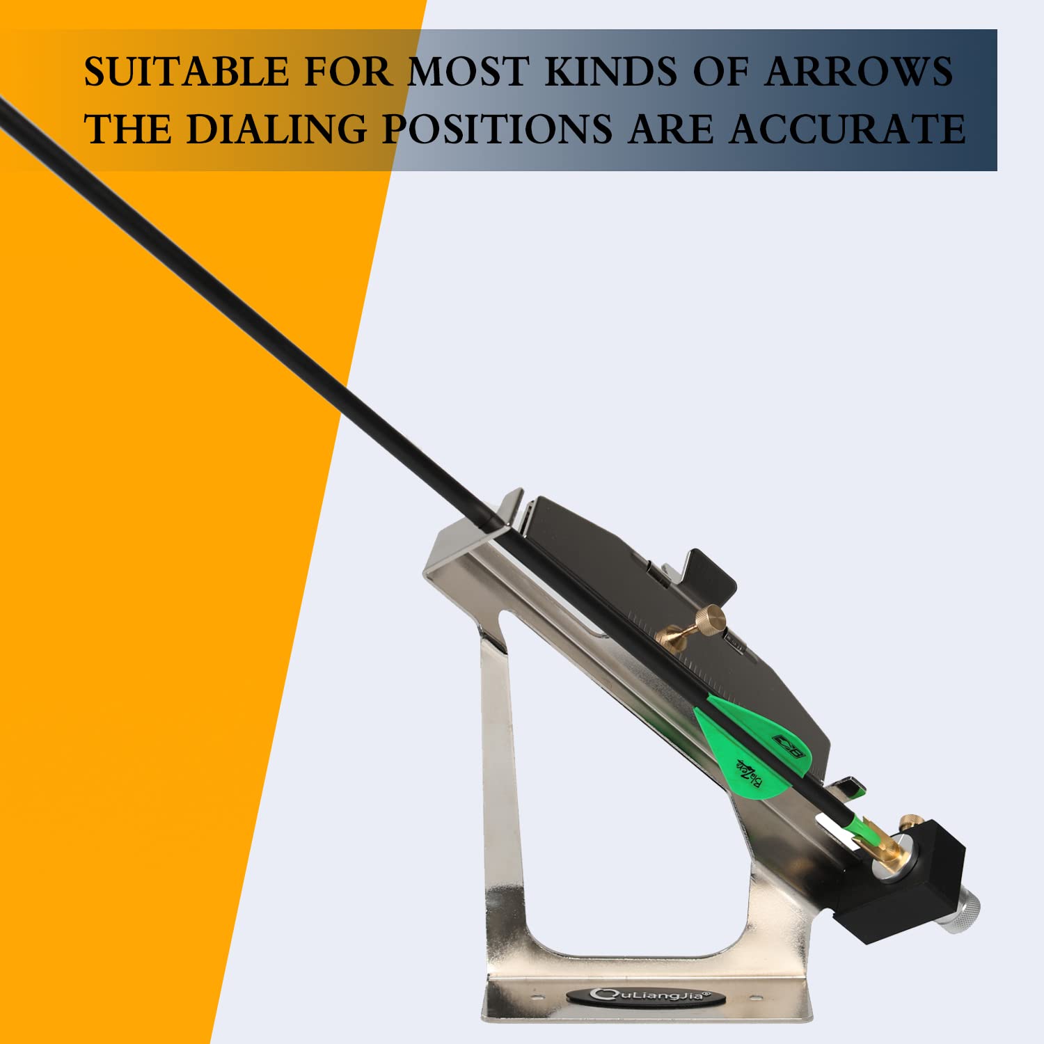 Perogen Archery Arrow Fletching Jig for Carbon Arrows,Steel Adjustable Arrow Fletching Tool