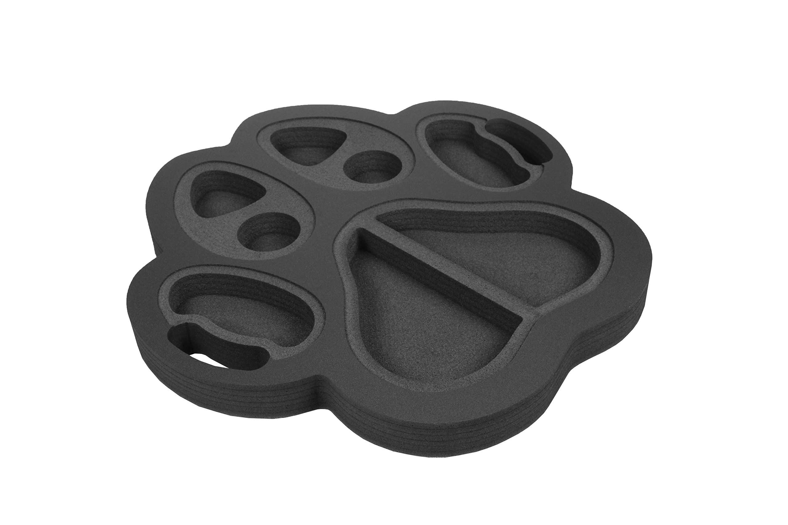 Polar Whale Craft Organizer Tray Paw Print Shape for Arts and Crafts Hobby Paint Marker Brush Pen Fun Storage Caddy Durable High Density Durable Black Foam Waterproof Washable