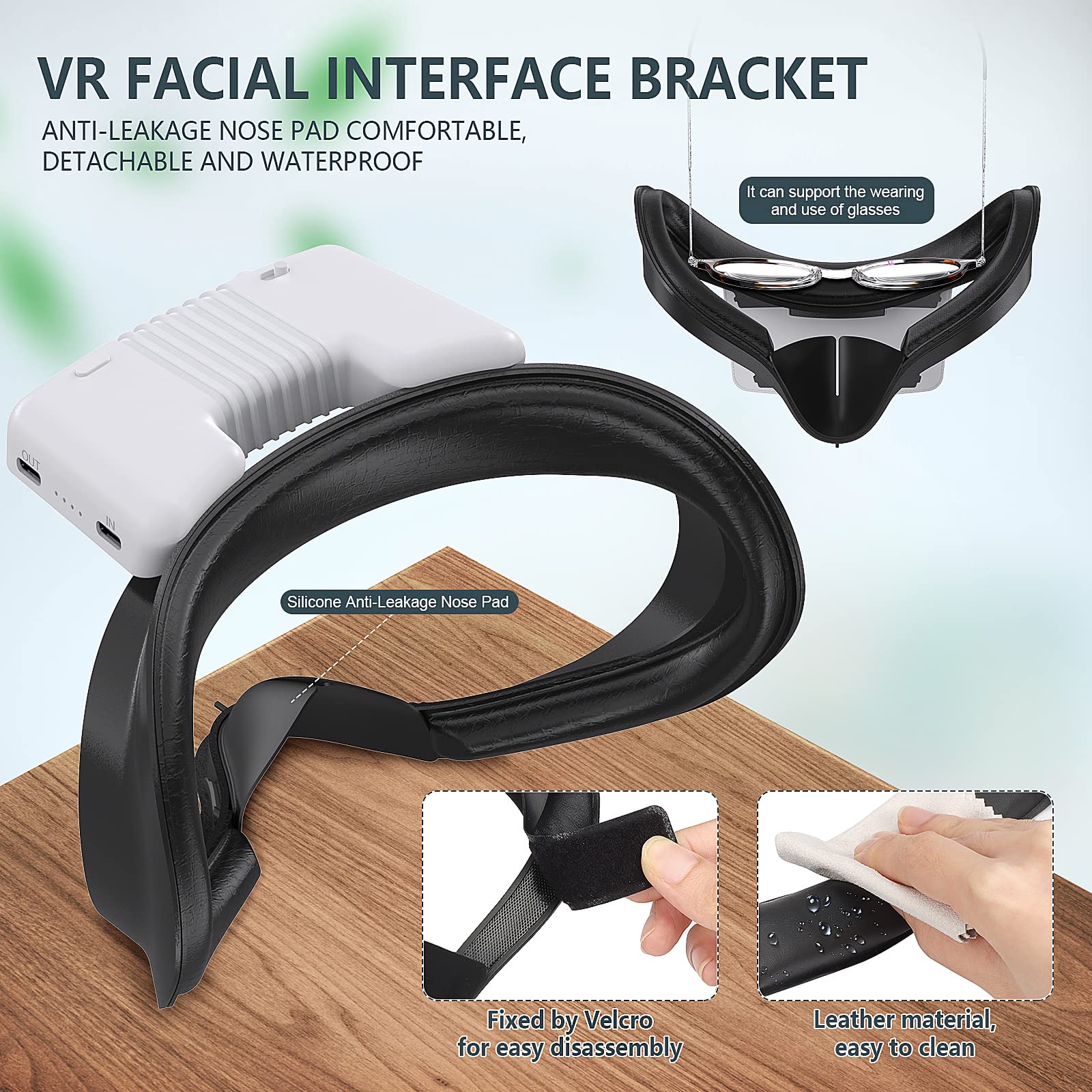 VR Cooling Fan for Oculus Quest 2/Quest 2 Elite Accessories,3 wind Speed Air Circulation Fan Cooler with Soft Face Cover Cushion and Facial Interface for Oculus Quest 2 Elite,Relieve Lens Fogging