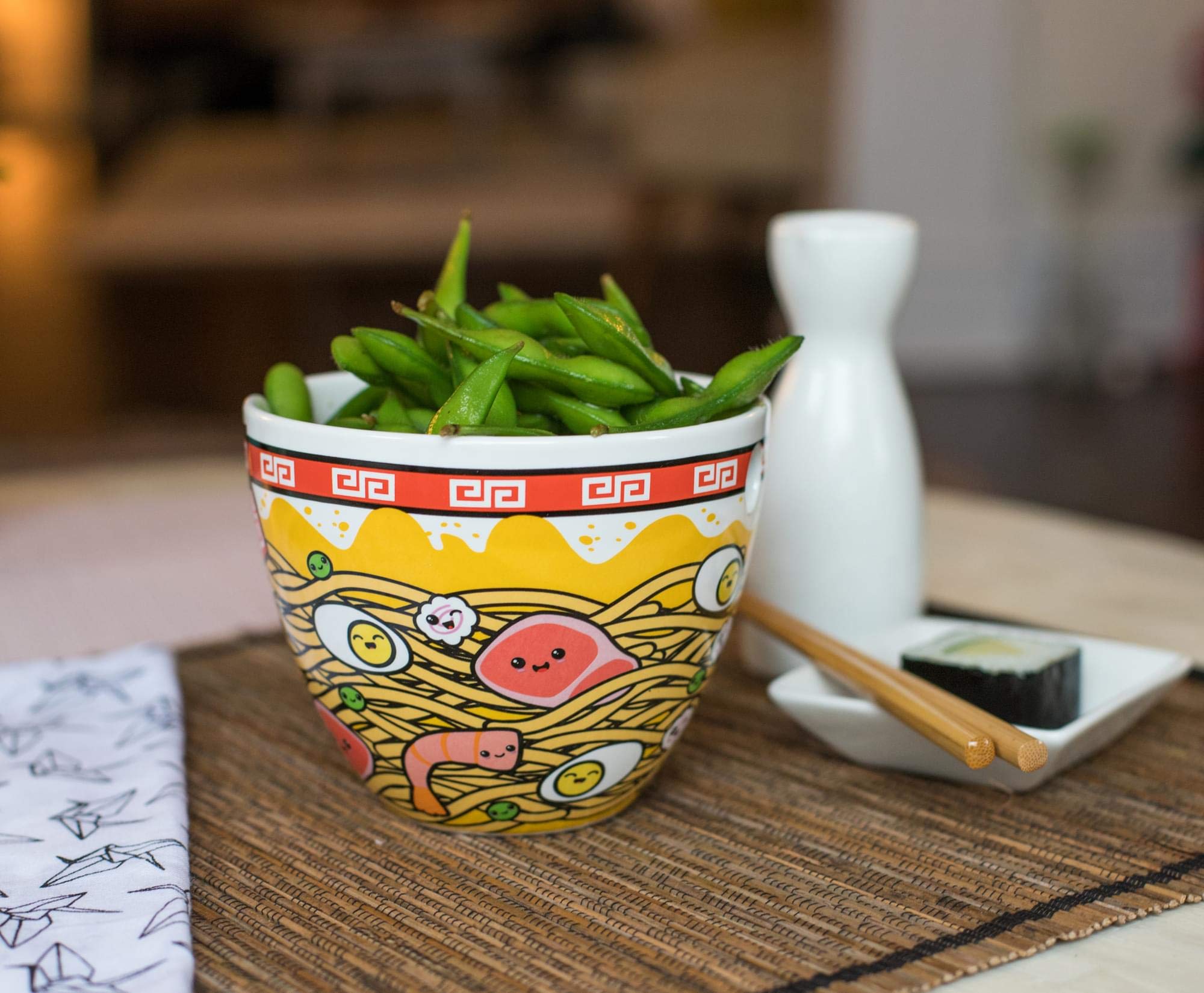 Toynk Sunken Noodles Japanese Dinnerware Set | 16-Ounce Ramen Bowl and Chopsticks