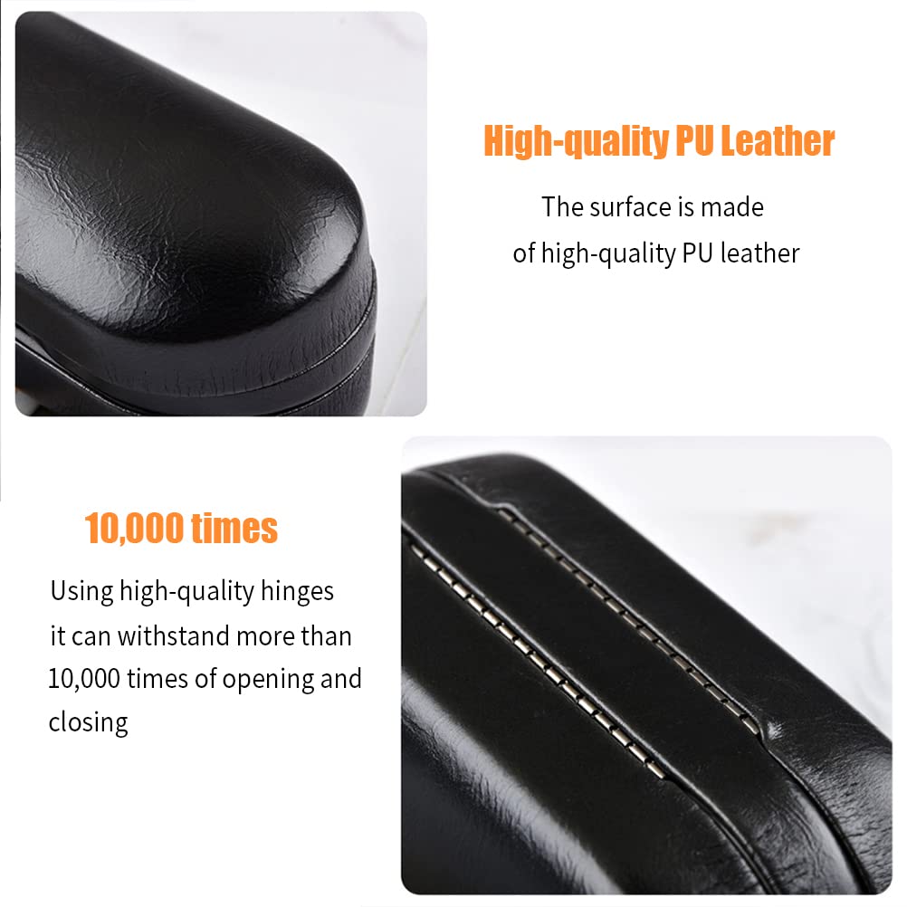 Xoneuxe 2 in 1 Eyeglasses Case,Glasses Case for Two Frames,Eyeglass Case Hard Shell,Double Side Glasses Case Built in Mirror and Flannel for Women and Men,Medium