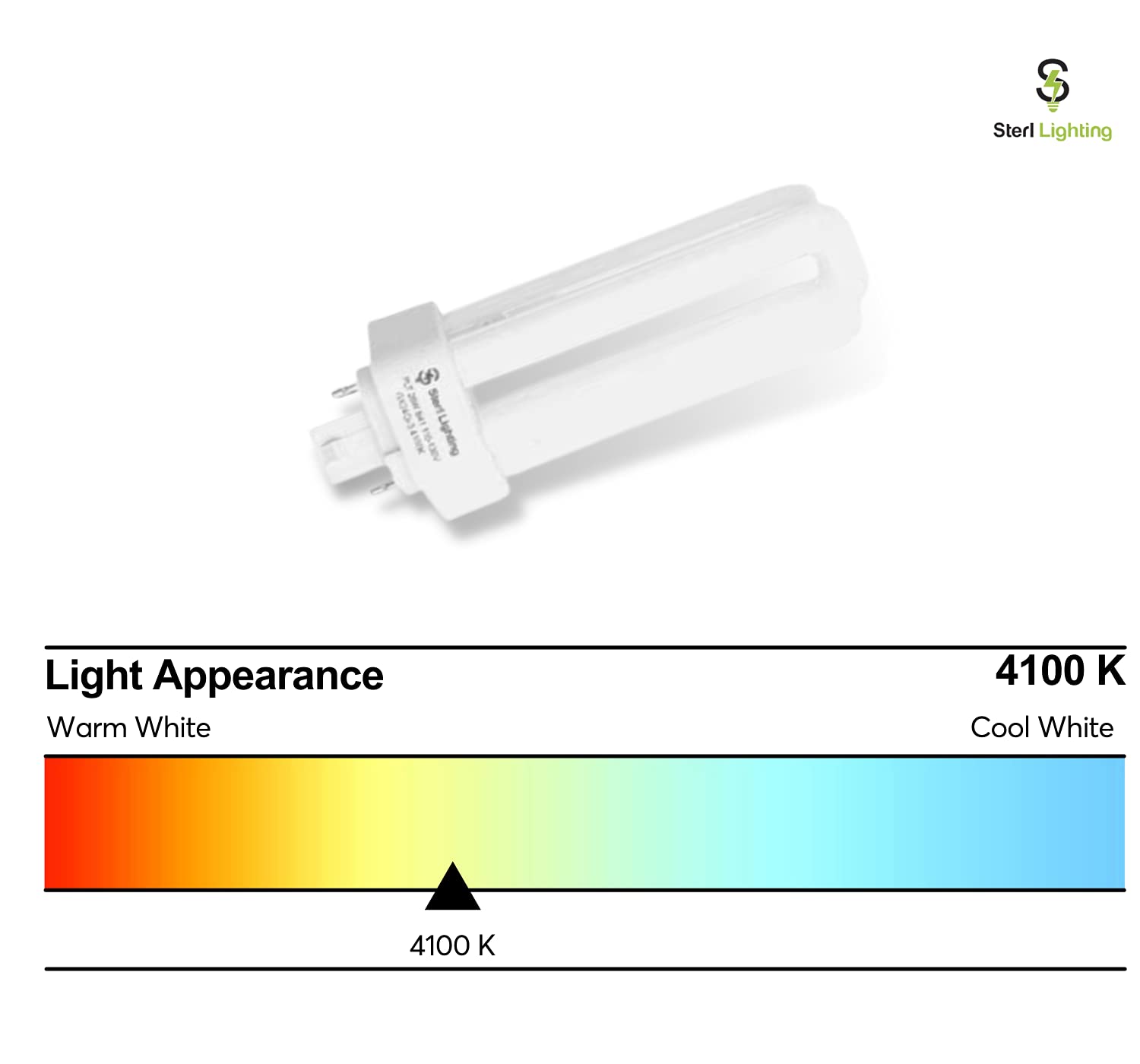 Pack of 10 PLT 26W GX24q-3 841, 26 Watt Triple Tube, 4 Pin Compact Fluorescent Light Bulb