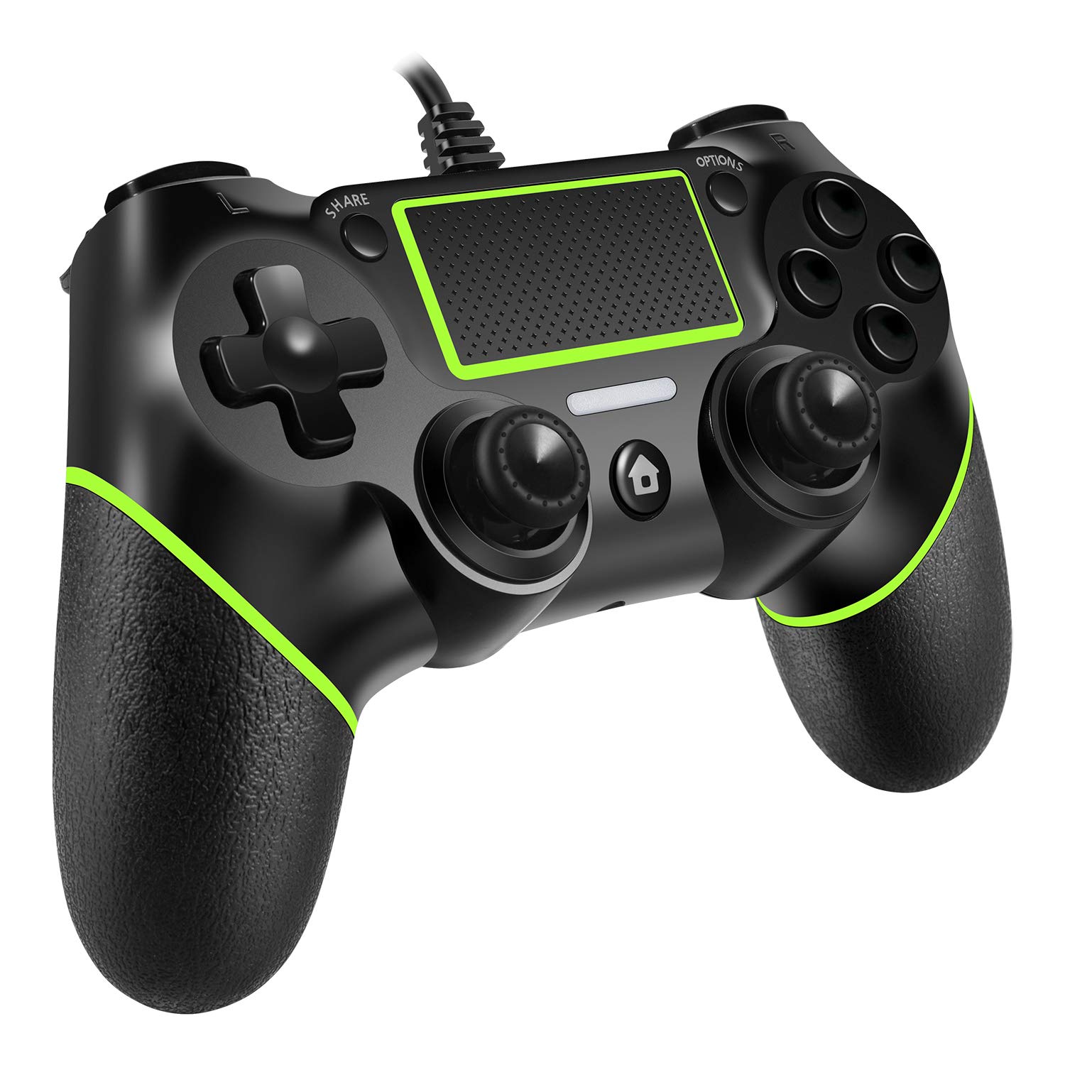 PomisGam Wired Controller Compatible for PS4 Playstation 4/pro/Slim/PC Windoews(7.8.10)/Steam,Professional USB Wired Gamepad Compatible for PS4 (6.5ft Cable Length)