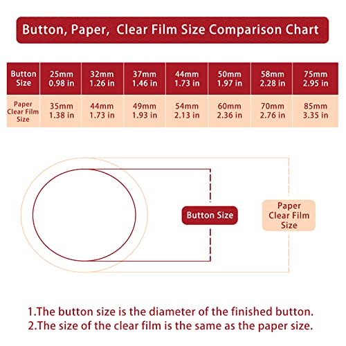 Onemorello 800 PCS Button Maker Supplies, 0.98 inch / 25mm Button Parts Button Supplies, Approx. 1 in Blank Button Badge Parts with Blank Paper for Button Maker Machine Pin Maker Machine Button Press