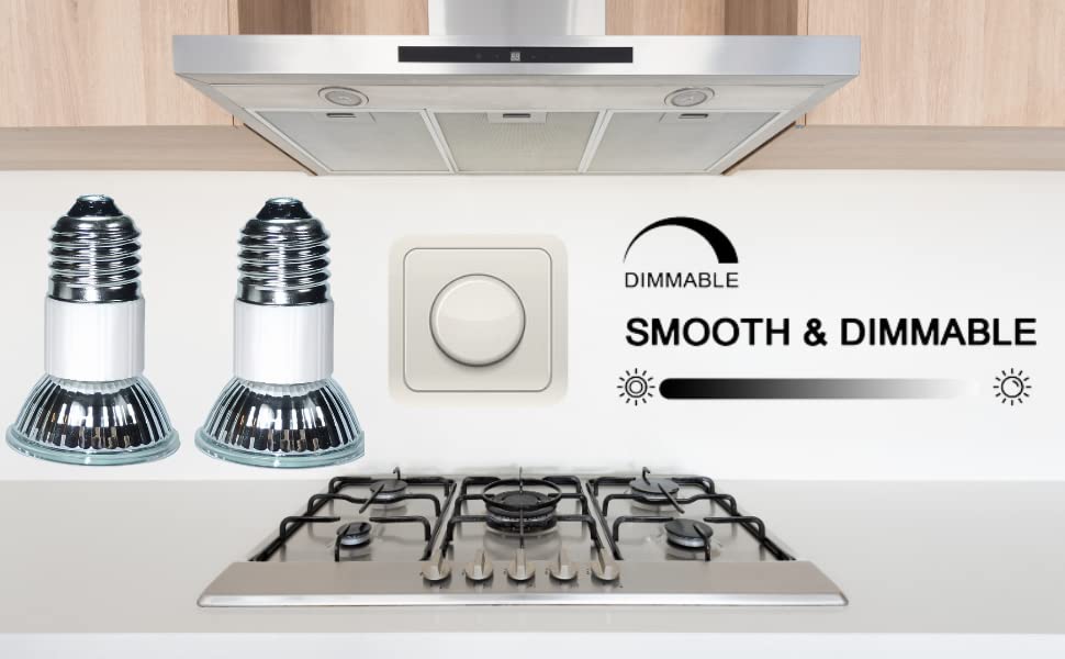 Package of 2 Light Bulbs, Z0B0011 50W JDR E27 75mm Range Hood Appliance Lamps