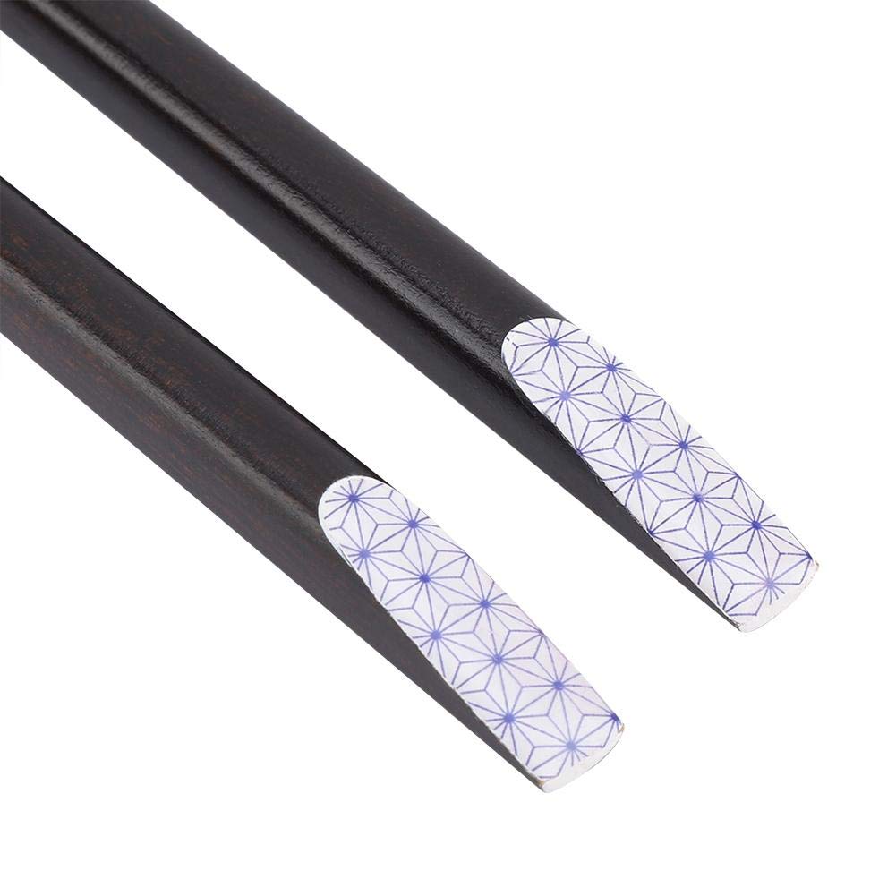 Wooden Chopsticks, Chopsticks Reusable, 1 Pair of Japanese Style Sakura Pattern Reusable Durable Wooden Chopsticks(bronze)