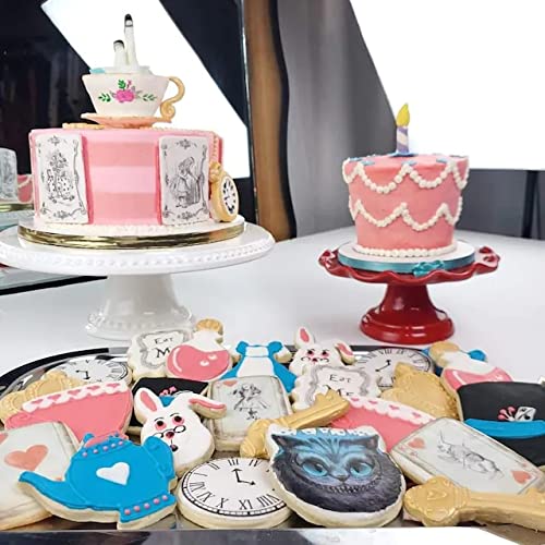 Wonderland Cookie Cutter 12 Piece Set from The Cookie Cutter Shop - Mad Hatter Hat, Cheshire Cat, Queen's Crown, Drink Me Bottle Cookie Cutters β Tin Plated Steel Cookie Cutters