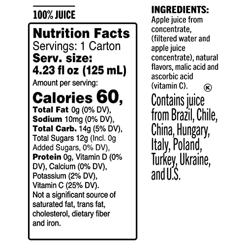 Tropicana 100% Juice Box, Apple Juice, 4.23oz (Pack of 44) - Real Fruit Juices, Vitamin C Rich, No Added Sugars, No Artificial Flavors