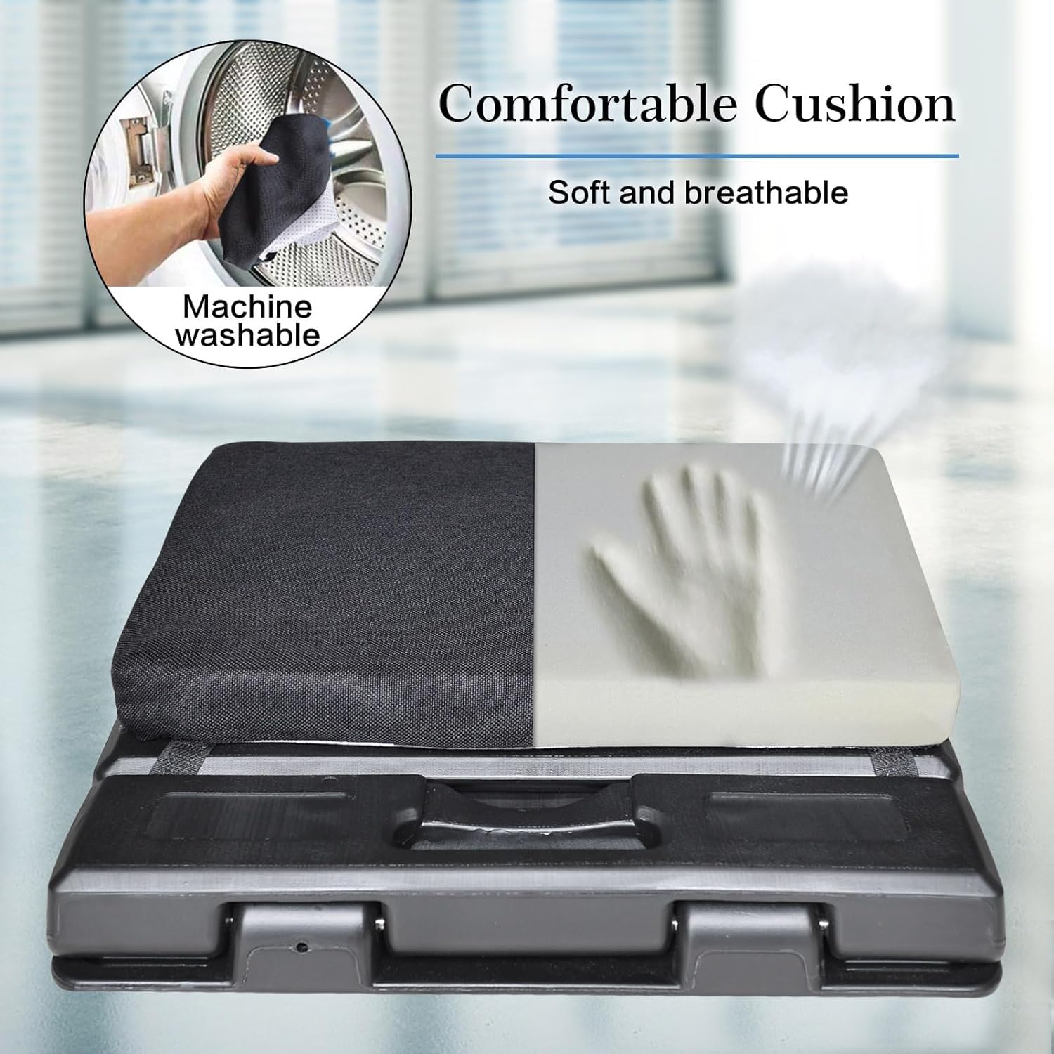 Scalebeard Foot Rest Under Desk for Office Use,Adjustable Footrest with Removable Foam Cushion-Washable Cover,Under Desk Footrest with 4-Level Height and Angle Adjustment for Home Office(Grey)