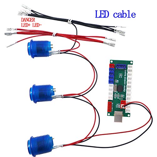 SJ@JX Arcade Game USB Encoder Zero Delay Arcade Button Joystick Controller for Retropie Raspberry MAME HAPP SANWA