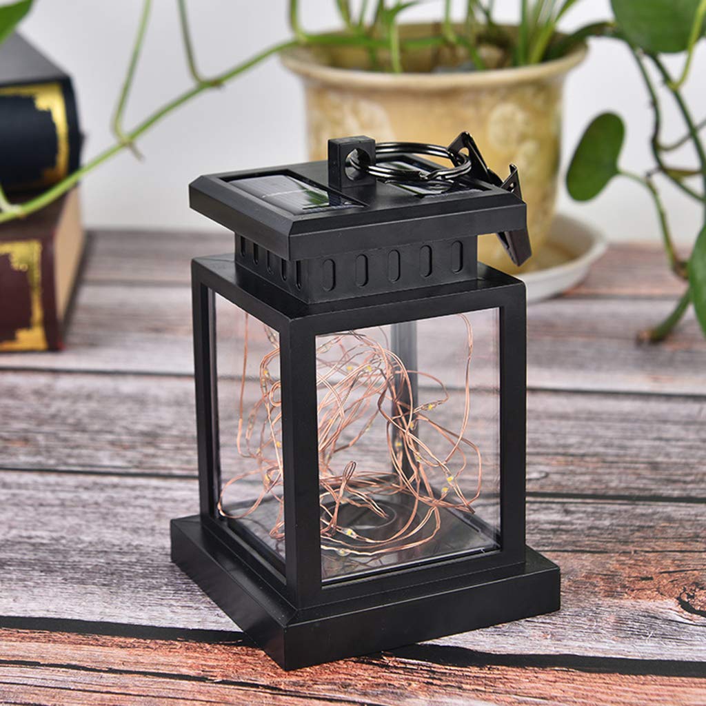 Solar Light Black Outdoor Home Garden Lighting - Outdoor Special Waterproof Lighting, Intelligent Light Control Solar Chandelier with Clip