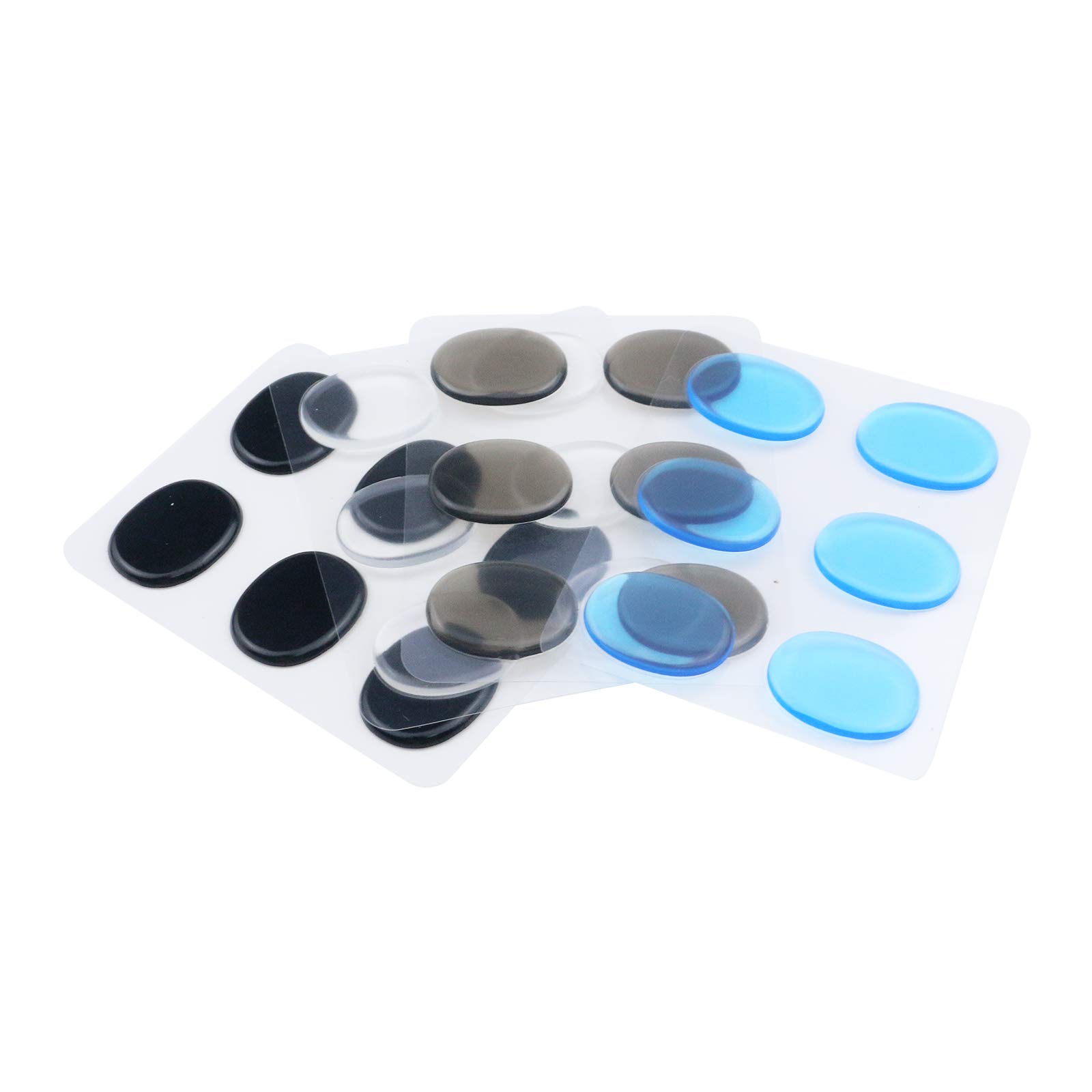 Semetall Drum Dampeners 24 Pcs Drum Gel Pads 4 Colors Silicone Drum Silencers Dampening Gel Pads for Drums Tone Control,Snare Mute Pad