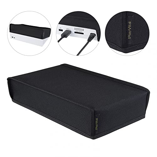 PlayVital Black Nylon Dust Cover for Xbox Series S Console, Soft Neat Lining Dust Guard, Anti Scratch Waterproof Cover Sleeve for Xbox Series S Console