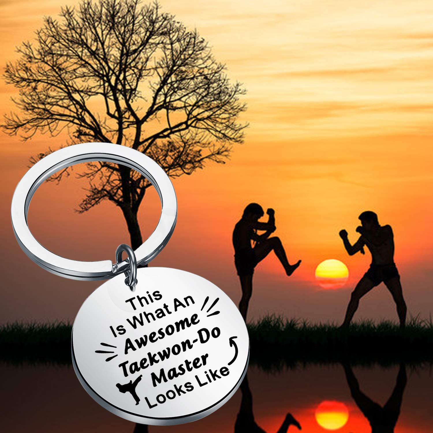 PENQI Martial Arts Jewelry Taekwondo Gift Taekwondo Lover Gift This is What an Awesome Taekwon-Do Master Looks Like Keychain Taekwondo Coach Student Gift (K-Taekwon-Do)