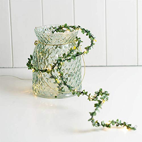 None/Brand 0m 5m Leaves Garland USB Fairy Light Copper Wire Battery Operated String Lights for Wedding Christmas Home Party Decoration|LED String|