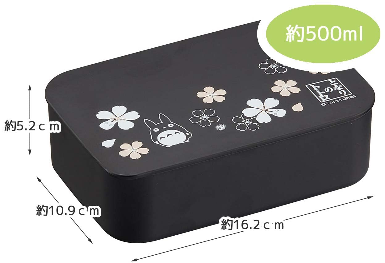 Skater NLP5-A Painted 1-Tier Bento Box, 16.9 fl oz (500 ml), Includes Inner and Belt, My Neighbor Totoro, Ghibli Made in Japan