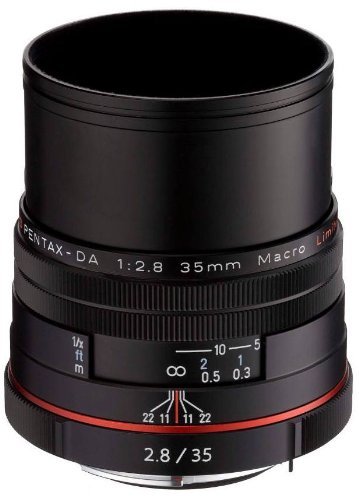 Pentax K-Mount HD DA 35mm f/2.8 Macro 35-35mm Fixed Lens for Pentax KAF Cameras (Limited Black)