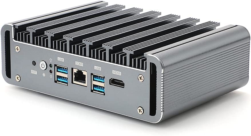 Partaker Firewall Micro Appliance, Fanless Mini PC, Network Router, OPNsense, Intel Core i7 1165G7, 6 Gigabit Nics, AES-NI, HD, COM, (DDR4 8G RAM/128G SSD)