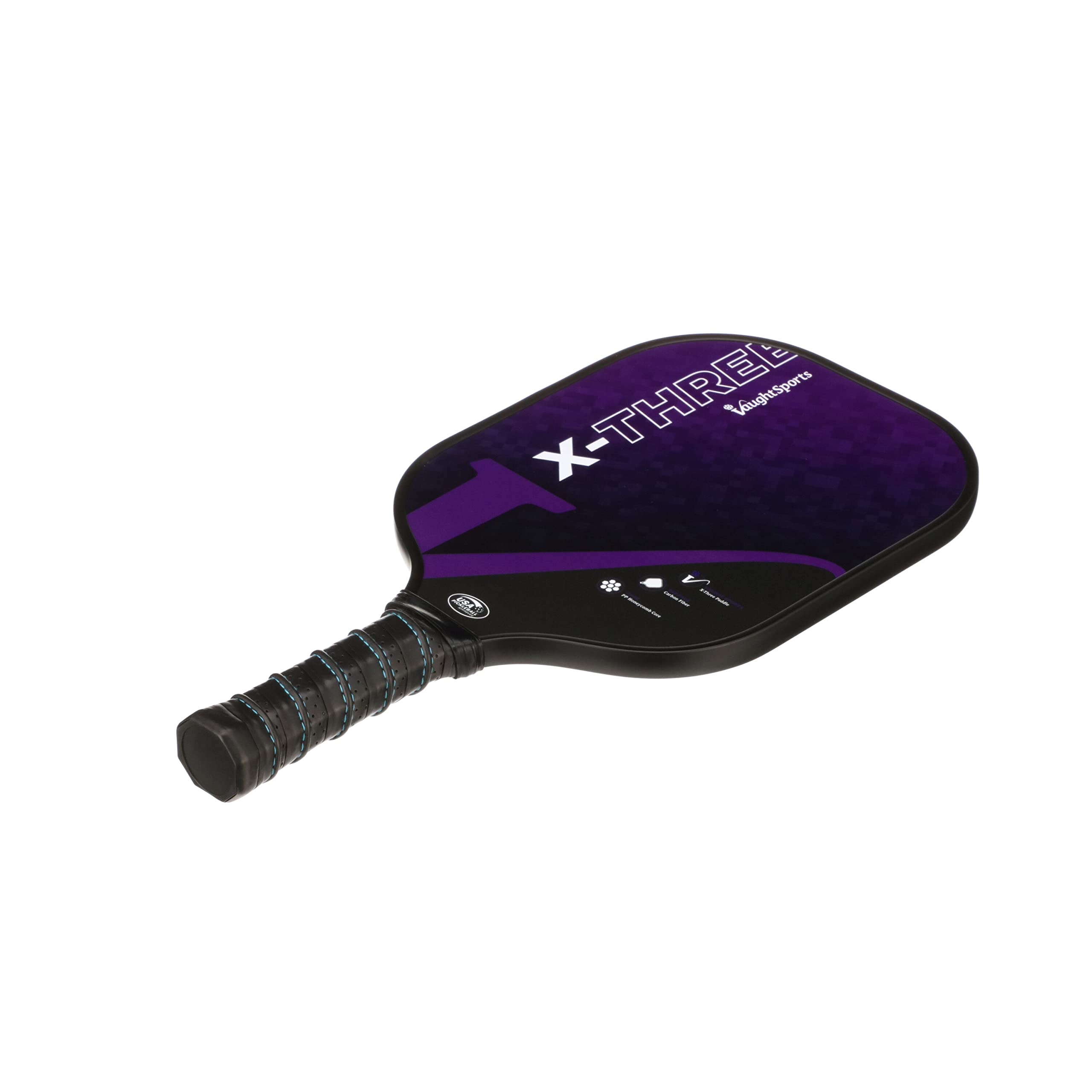 Vaught Sports X-Three Pickleball Paddle - Purple / 4 1/4